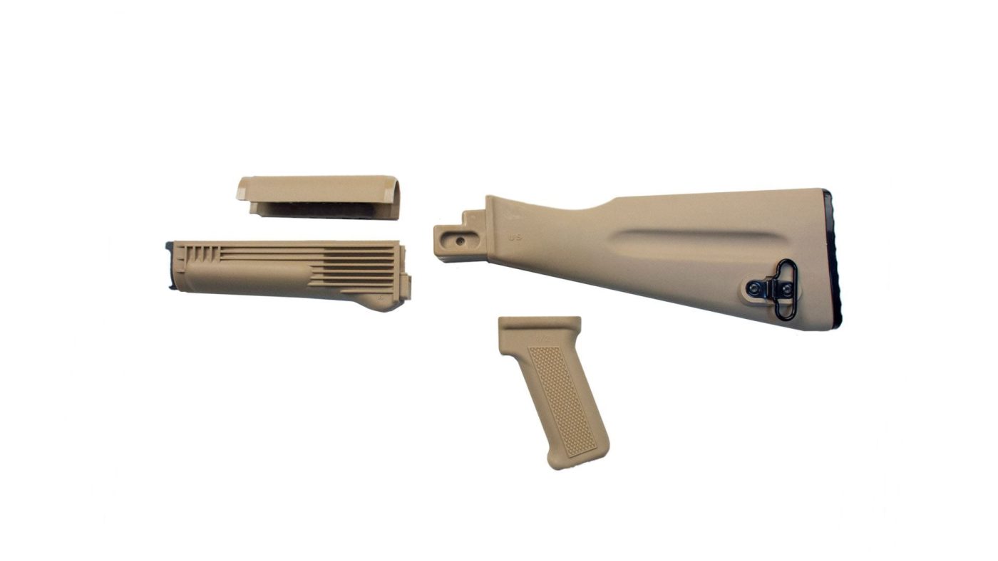 4 Piece NATO Length Desert Sand Stock Set - Arsenal Inc