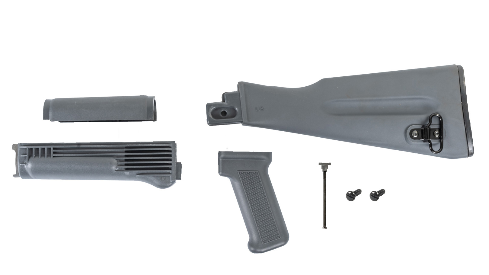 Gray Intermediate Length Stock Set for Stamped Receivers with Hardware ...