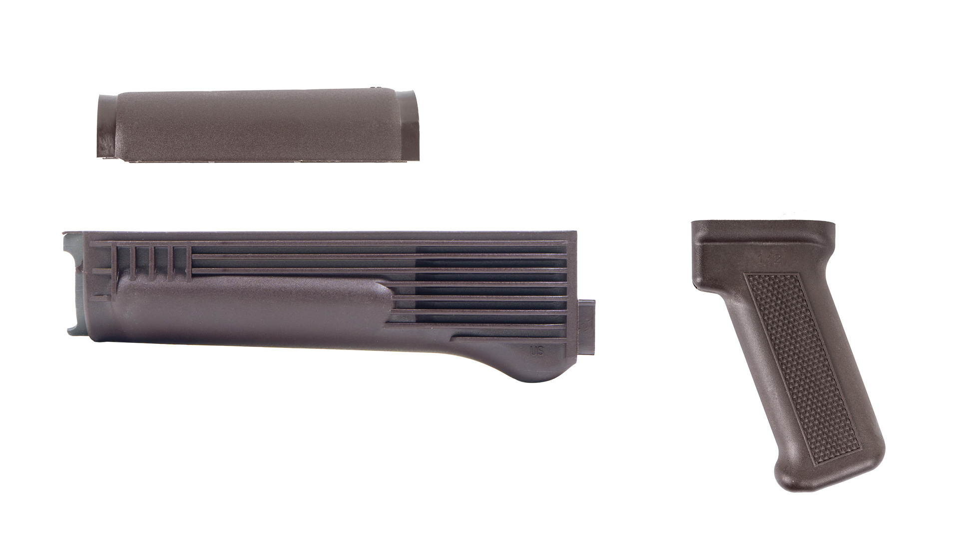 Plum Polymer Handguard Set with Stainless Steel Heat Shield and Pistol ...