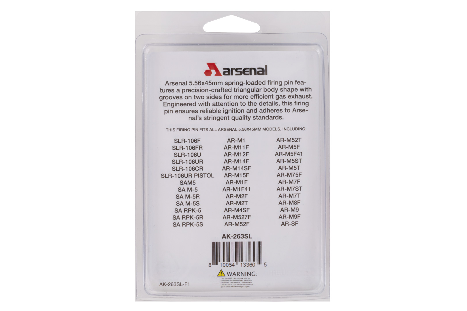 Spring Loaded Firing Pin 5.56x45mm - Arsenal Inc