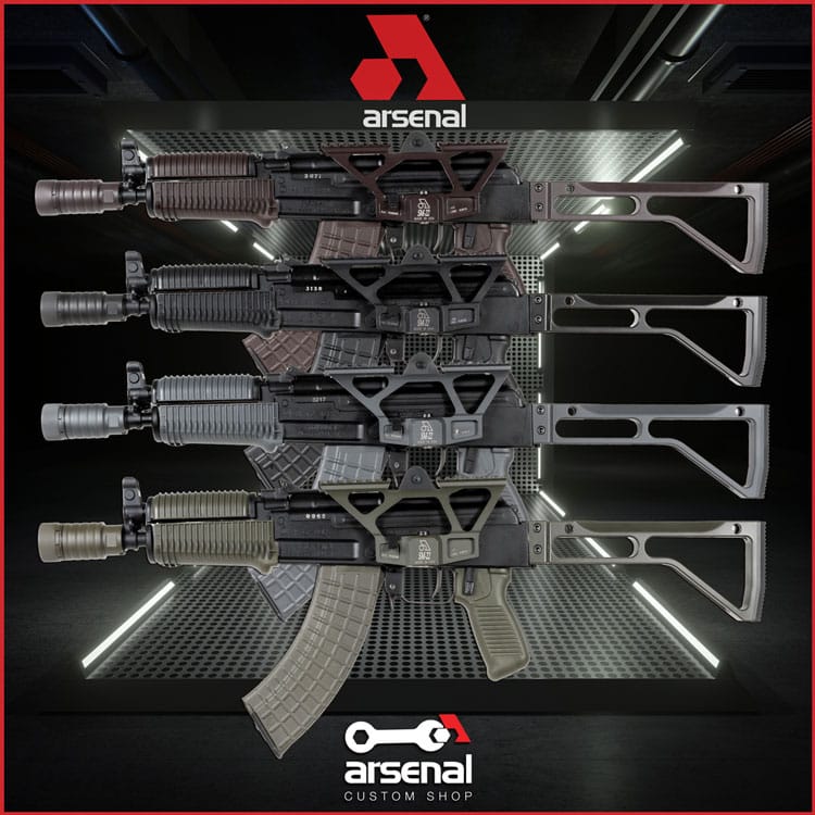 Arsenal Displays the SAM7K-28 SBR with New Precision-Machined 1913 Picatinny Attachment Aluminum ...